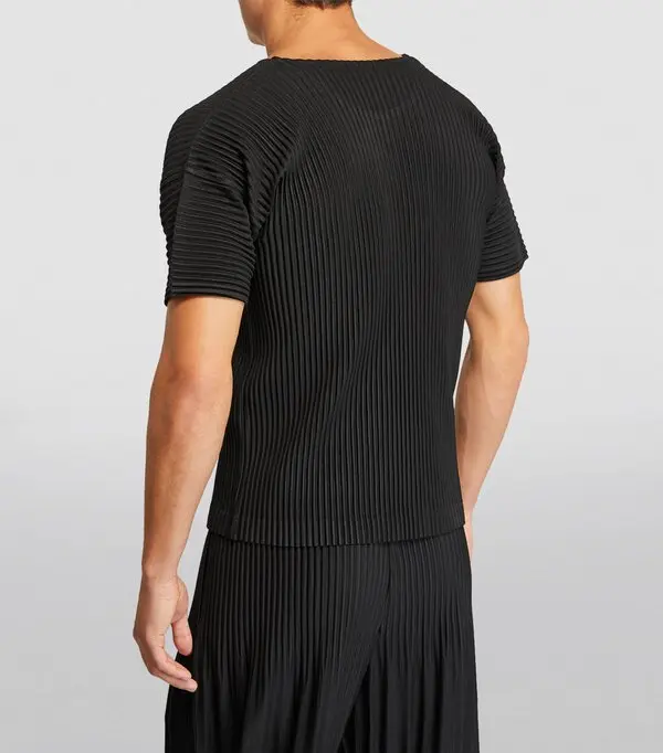 Issey Miyake Pleated T-shirt - Black