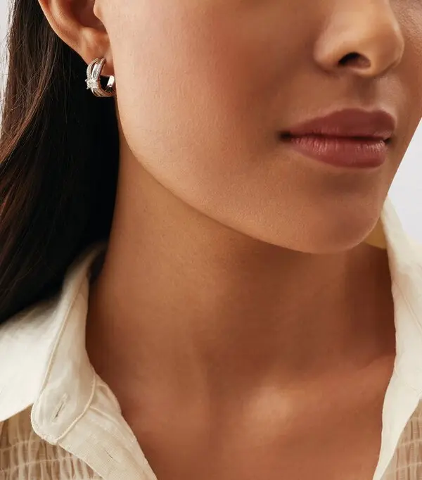 BOODLES Mixed Gold, Platinum And Diamond Earrings