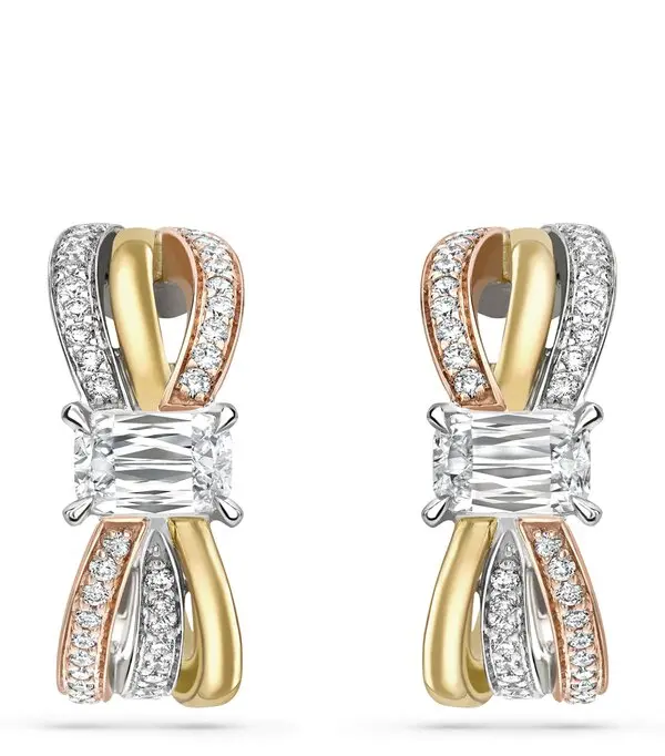 BOODLES Mixed Gold, Platinum And Diamond Earrings - Silver