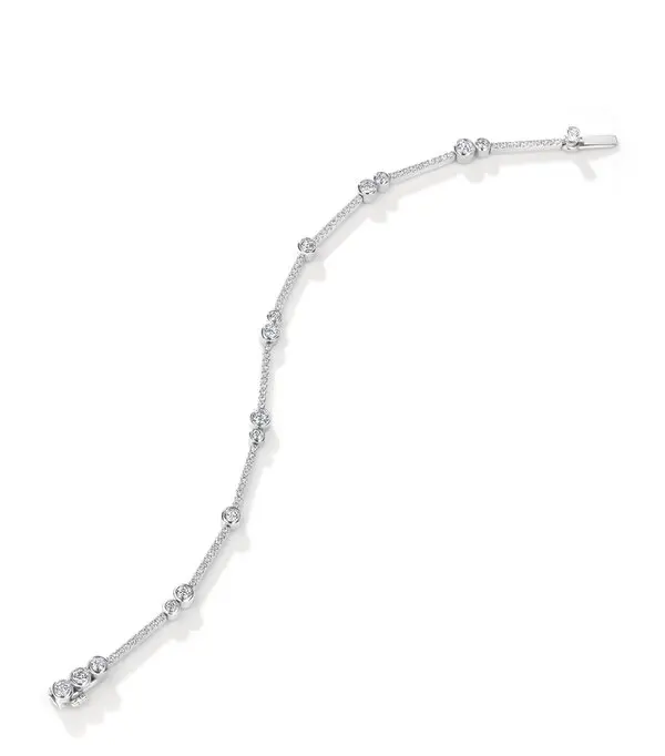 BOODLES Platinum And Diamond Waterfall Bracelet - Silver