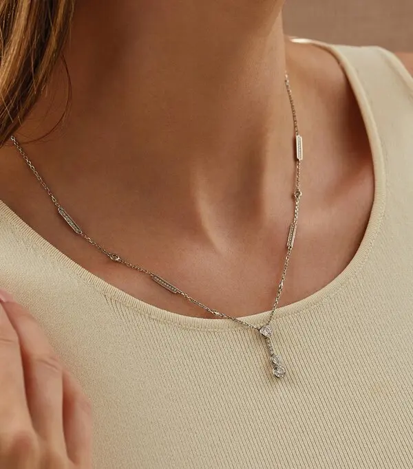 BOODLES Platinum And Diamond Waterfall Necklace