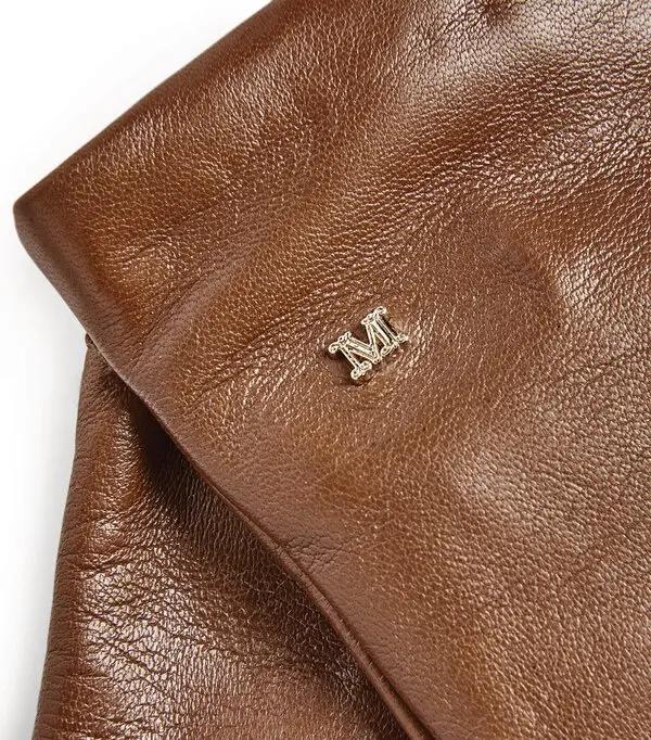 Max Mara Leather Gloves - Brown