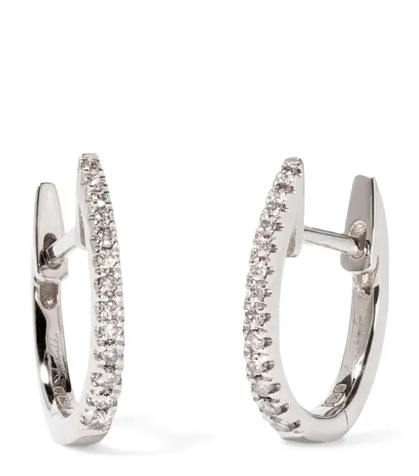 Annoushka Eclipse Diamond Hoop Earrings - Silver