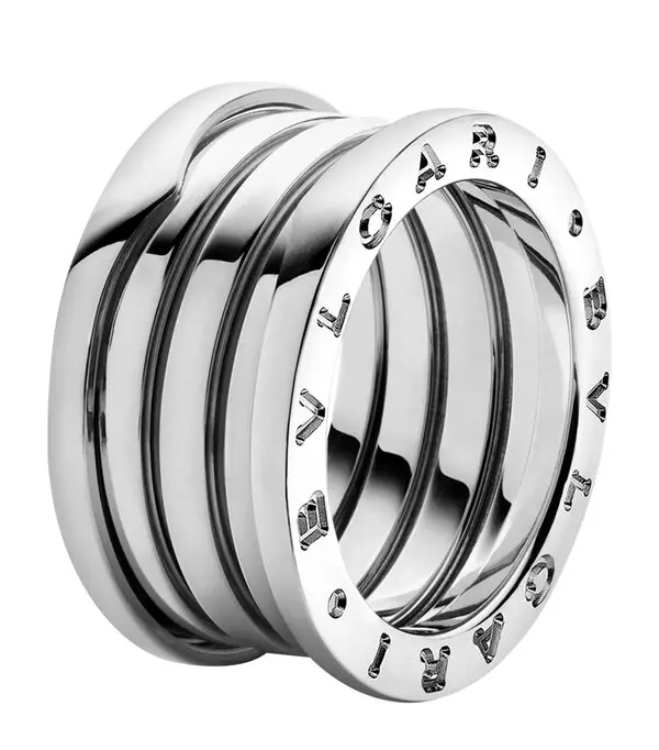 BVLGARI B.zero1 Four Band Ring In Gold - White