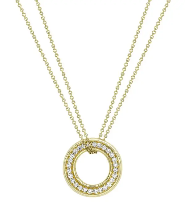 BOODLES Medium Roulette Pendant With Diamonds In Yellow - Gold