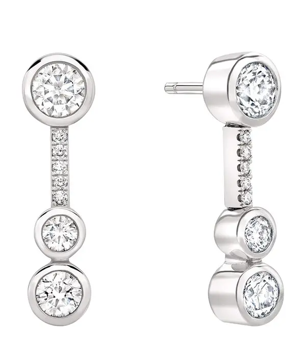 BOODLES Platinum And Diamond Drop Earrings