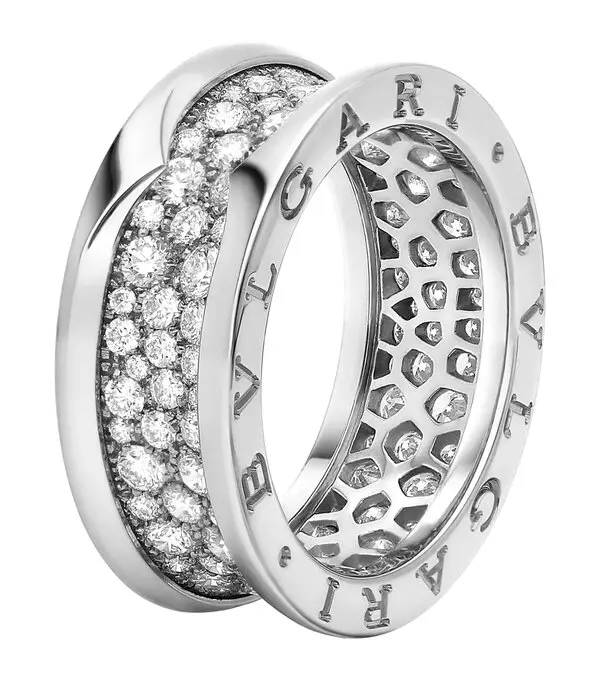 BVLGARI B.zero1 Pave Diamond Ring In Gold - Silver