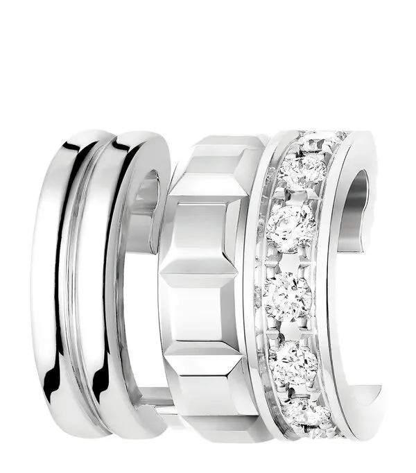 Boucheron White Gold And Diamond Quatre Single Ear Clip