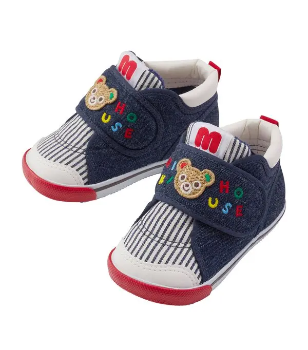 MIKI HOUSE Denim Low-top Sneakers - Navy