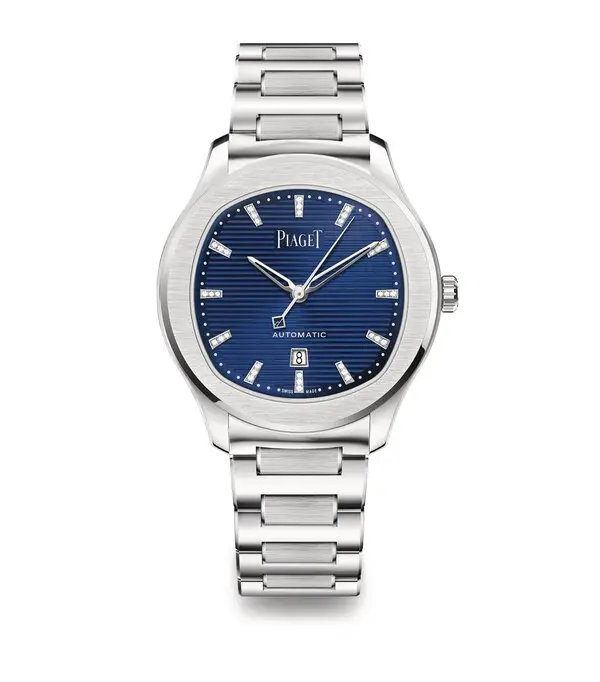 PIAGET Steel And Diamond Polo Date Automatic Watch - Silver