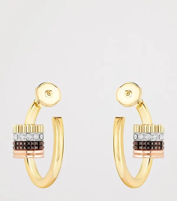 Boucheron Quatre Classique Hoop Earrings With Diamonds