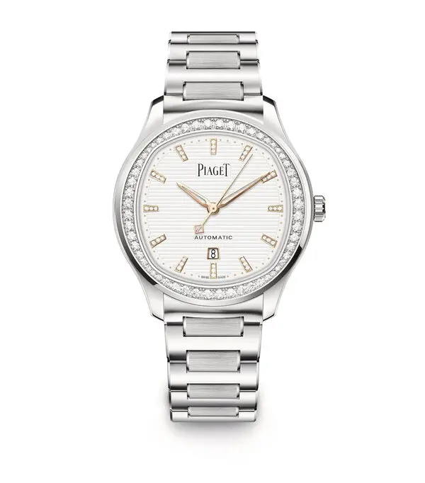 PIAGET Polo Date Automatic Watch With Diamonds - Silver