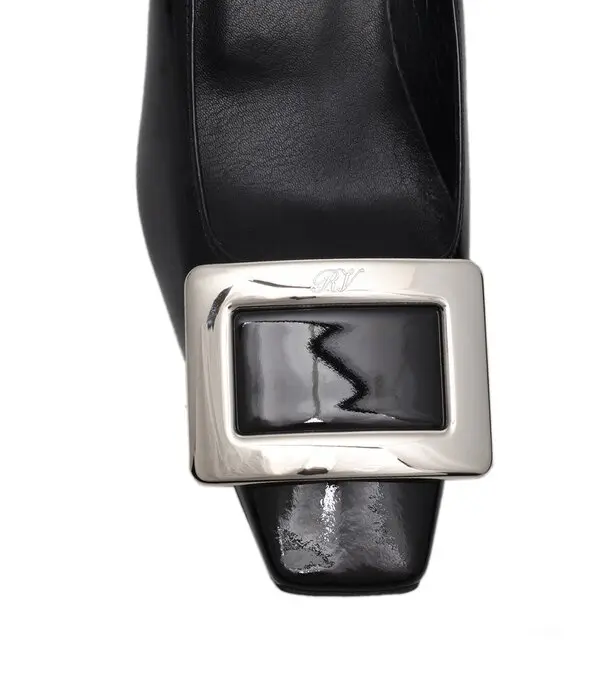 ROGER VIVIER Patent Leather Pumps With Buckle Detail - Black