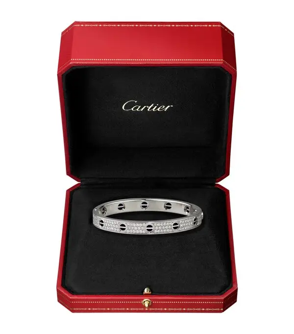 Cartier Love Ceramic Paved Diamond Bracelet