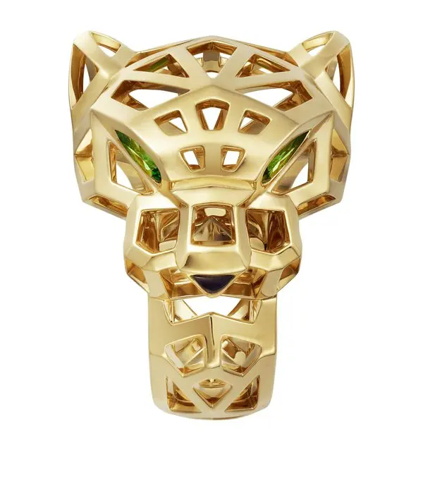 Cartier Panthère De Ring In 18k Yellow With Garnet And Onyx - Gold