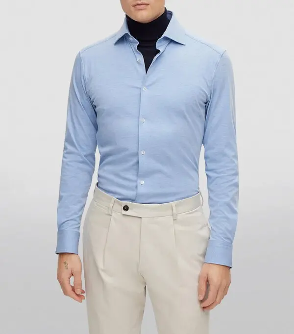 BOSS Cotton-blend Shirt - Blue