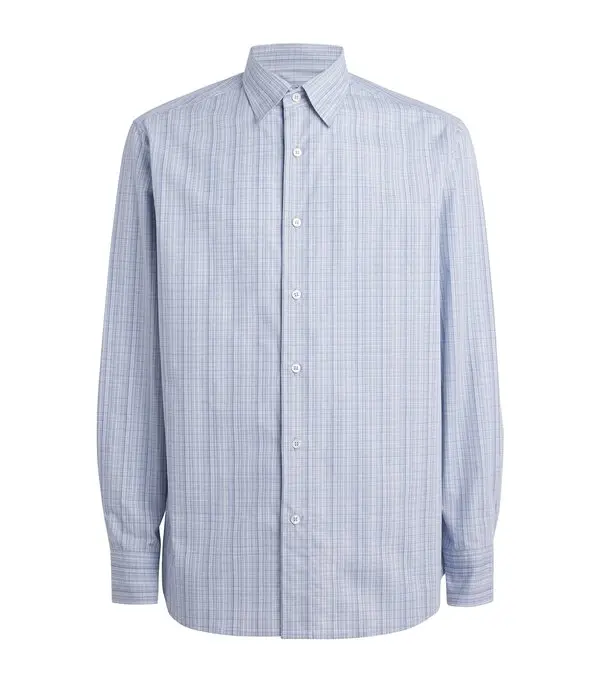 Brioni Cotton Check Shirt - Blue