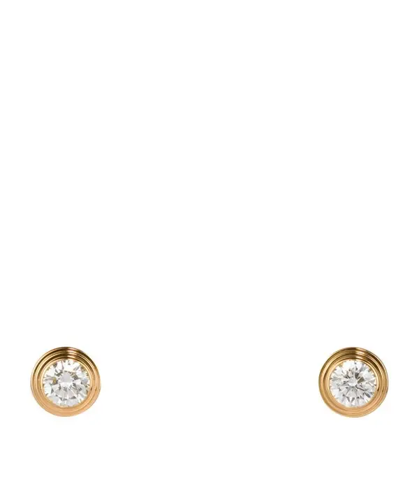 Cartier D'amour Diamond Stud Earrings - Gold