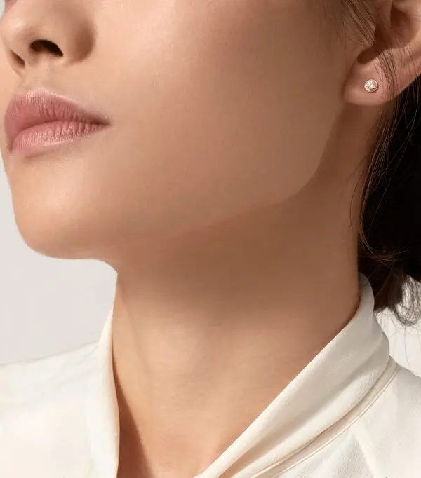 Cartier D'amour Diamond Stud Earrings - Gold