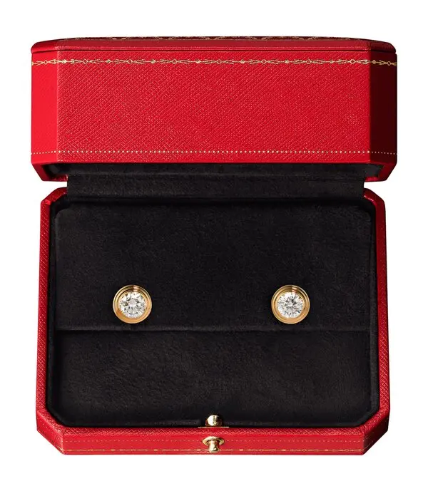 Cartier D'amour Diamond Stud Earrings - Gold
