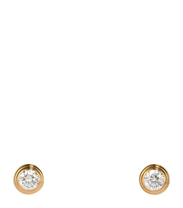 Cartier D'amour Diamond Stud Earrings - Gold
