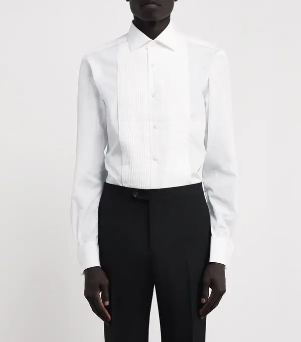 Ralph Lauren Purple Label Pleated Tuxedo Shirt
