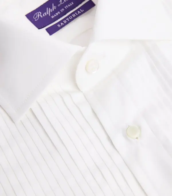 Ralph Lauren Purple Label Pleated Tuxedo Shirt