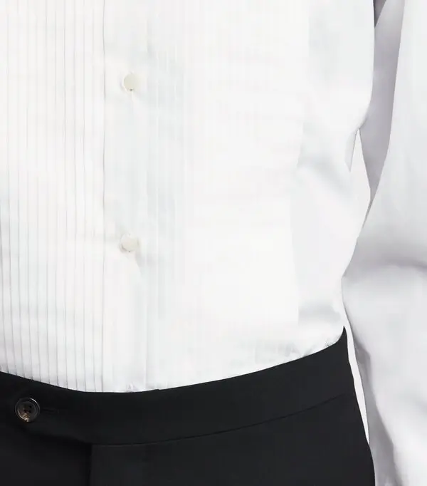 Ralph Lauren Purple Label Pleated Tuxedo Shirt
