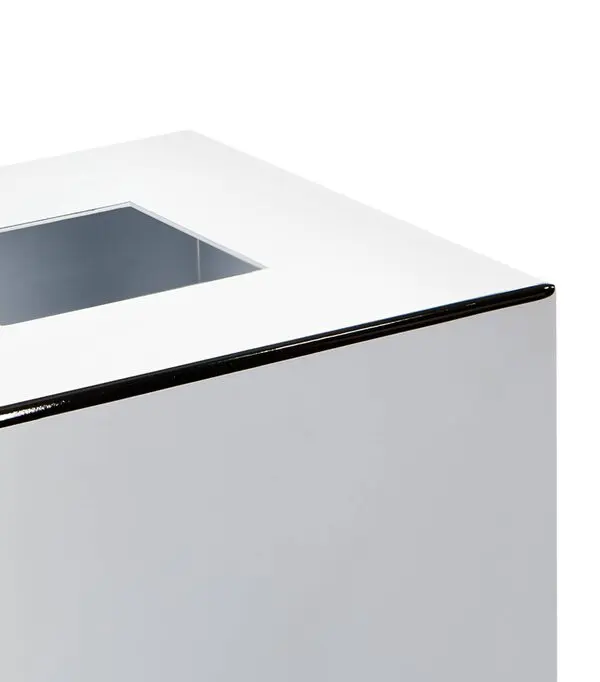 ZODIAC Square Chrome Tissue Box - Silver