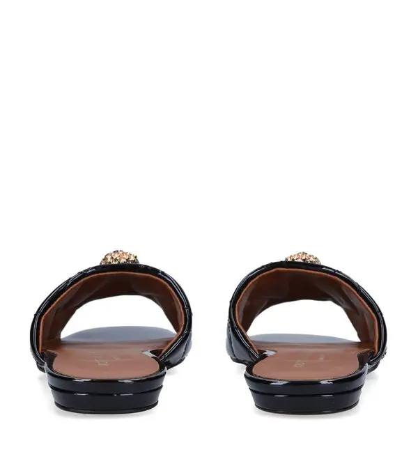 Kurt Geiger Patent Kensington Flat Sandals