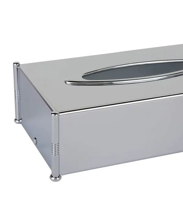 ZODIAC Cylinder Chrome Tissue Box
