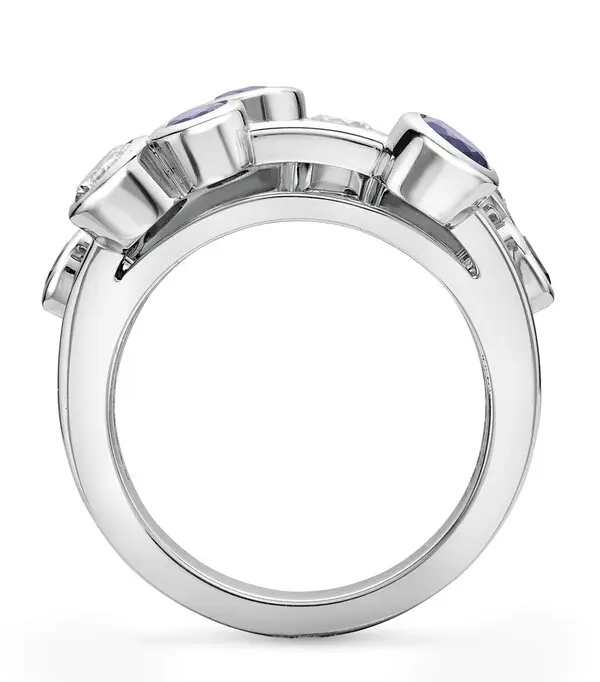 BOODLES Platinum, Diamond And Sapphire Ring