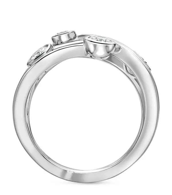 BOODLES Platinum And Five Diamond Raindance Ring