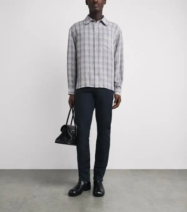FRAME Mid-rise Slim Jeans - Navy