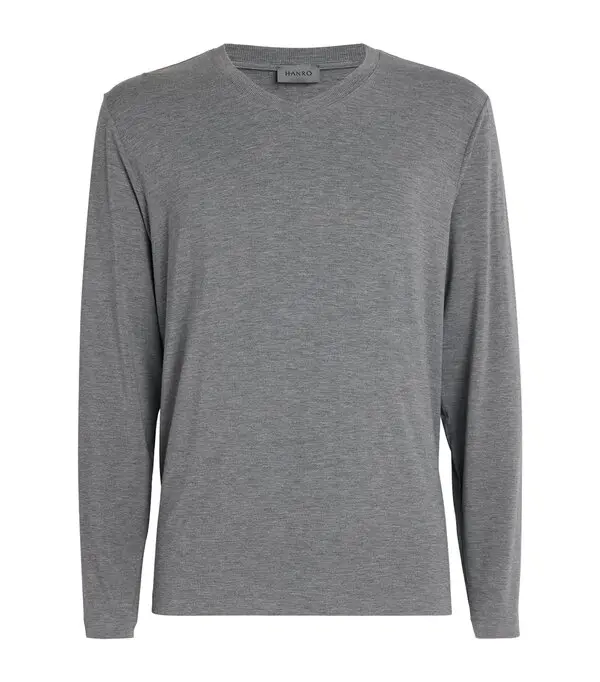Hanro Casuals V-neck T-shirt - Grey