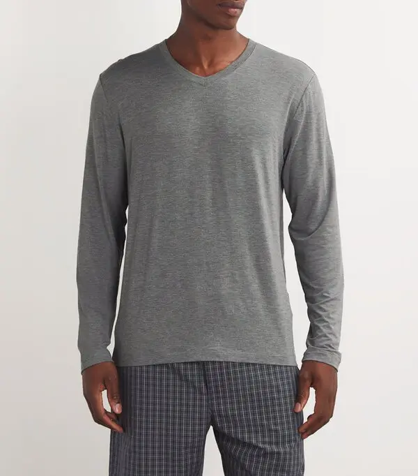 Hanro Casuals V-neck T-shirt - Grey