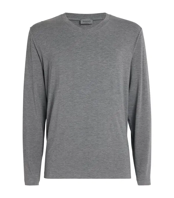 Hanro Casuals V-neck T-shirt - Grey