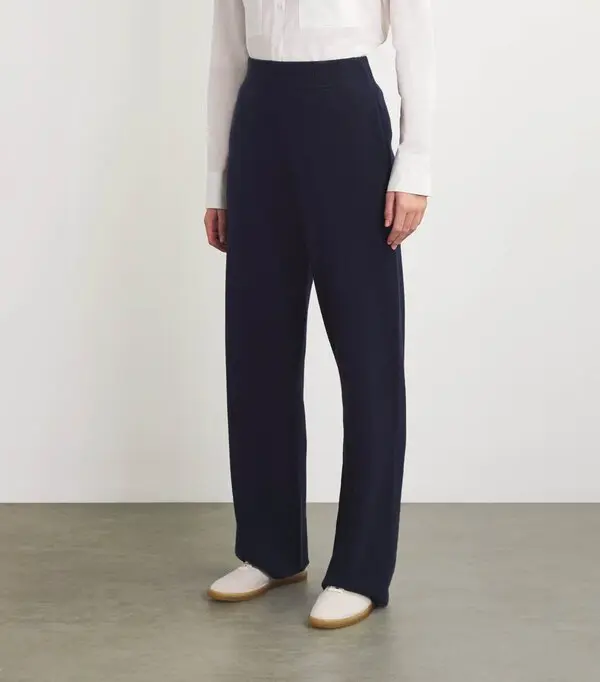 Harrods Cashmere Wide-leg Sweatpants - Navy