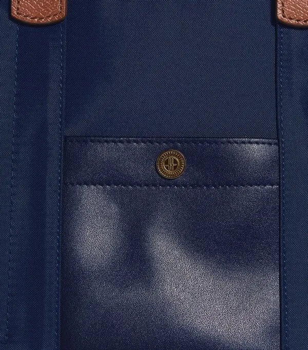 Harrods Grab Nylon Tote Bag - Navy