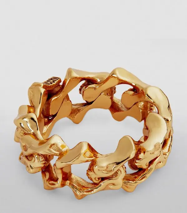 Emanuele Bicocchi Plated Sterling Silver Arabesque Chain Ring