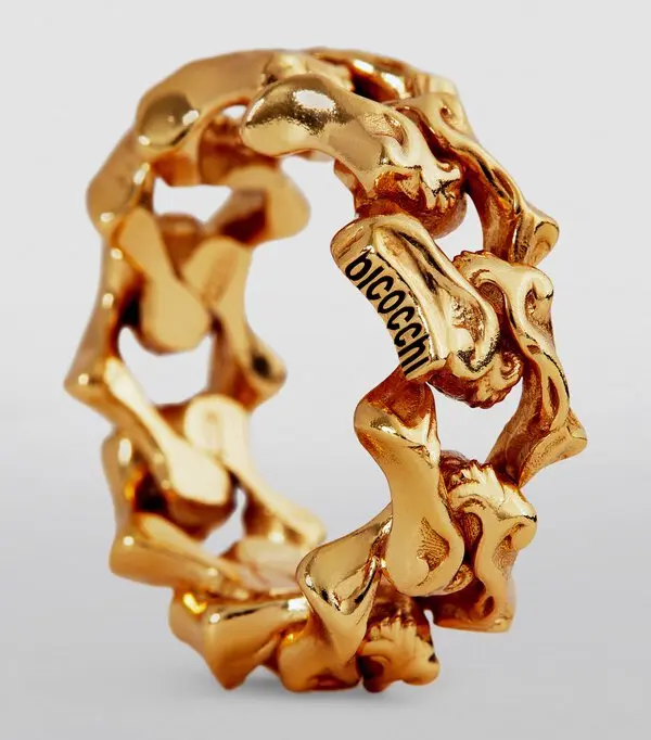Emanuele Bicocchi Plated Sterling Silver Arabesque Chain Ring