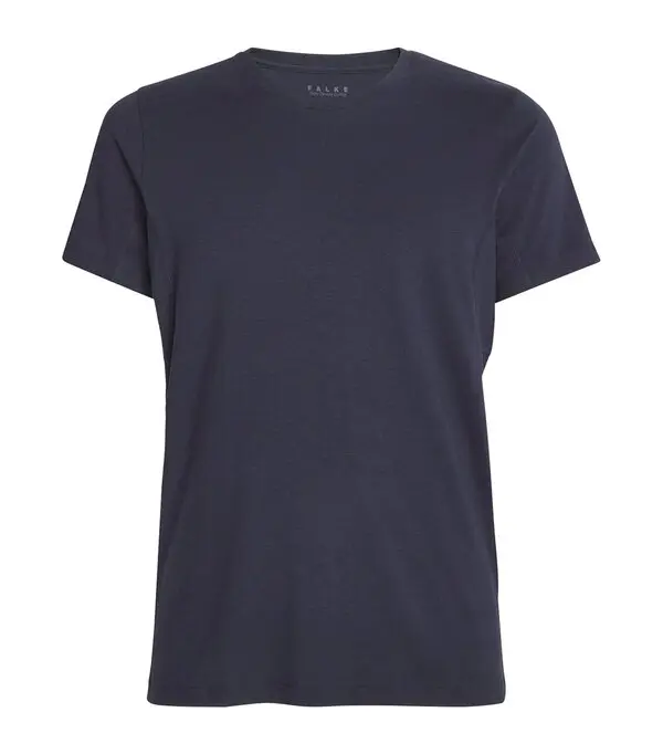 Falke Cotton-blend Daily Climate Control T-shirt - Navy