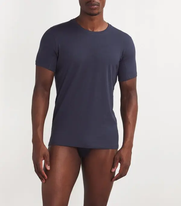 Falke Cotton-blend Daily Climate Control T-shirt - Navy