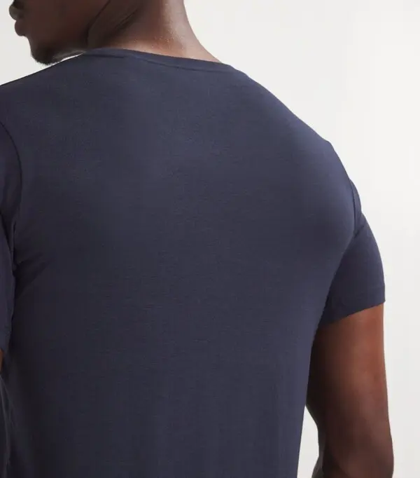 Falke Cotton-blend Daily Climate Control T-shirt - Navy
