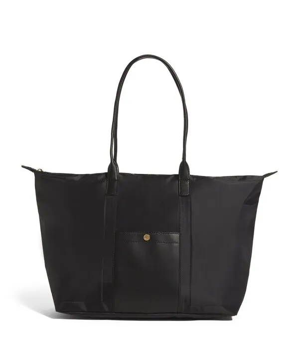 Harrods Medium Nylon Tote Bag - Black