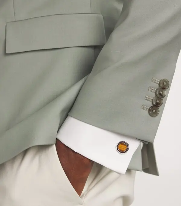 Tateossian Palladium-plated Pen And Cufflinks Set
