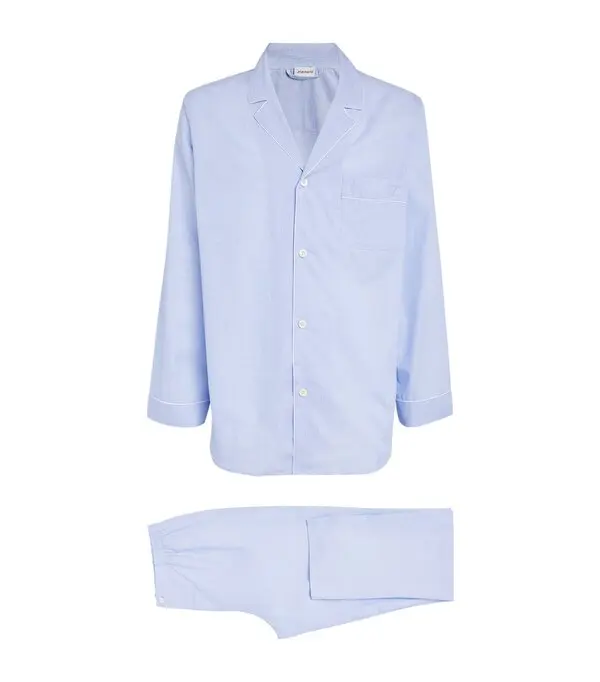 Zimmerli Cotton Pyjama Set - Blue