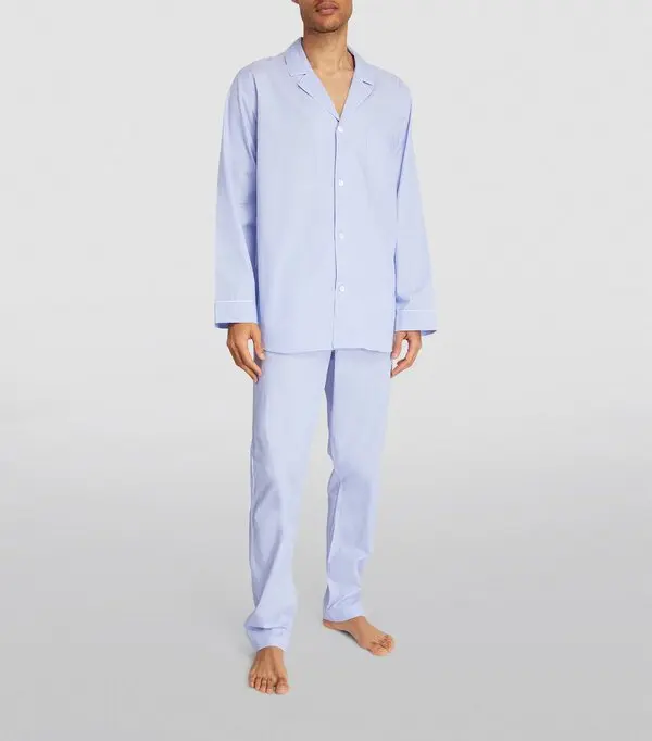 Zimmerli Cotton Pyjama Set - Blue
