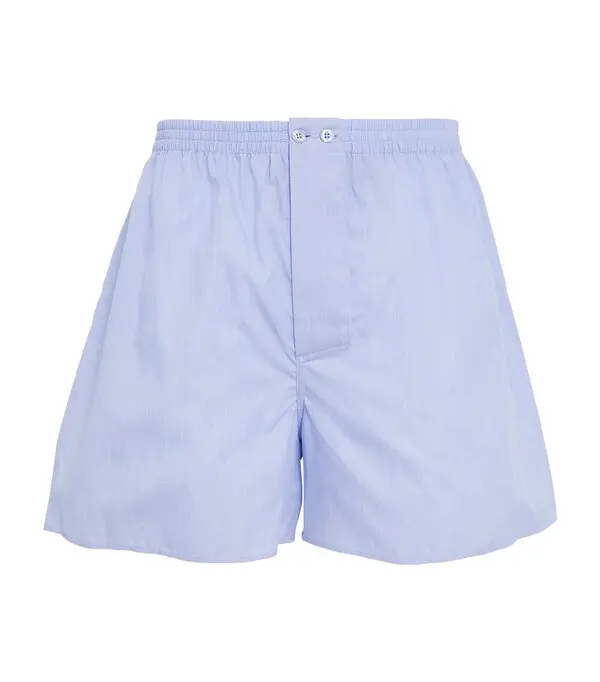Zimmerli Cotton Woven Boxers - Blue