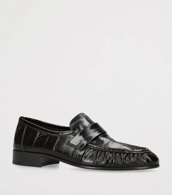 THE ROW Soft Eel Loafers - Brown